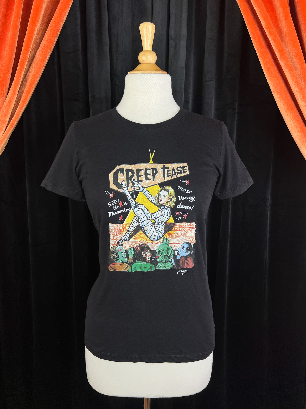 Creep Tease Fitted Tee in Black | Mischief Made