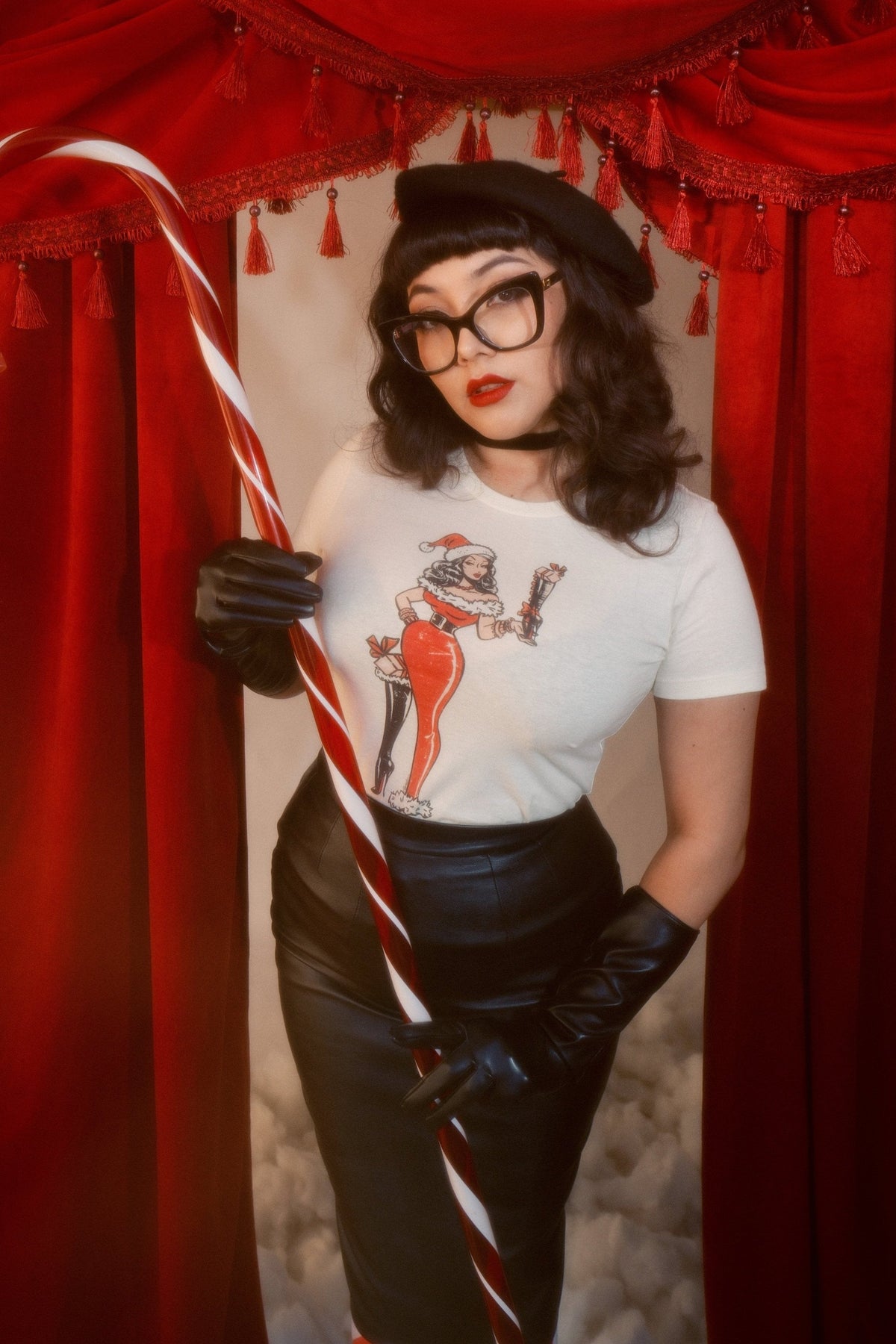 Jolly Step Fitted Tee in Ivory | Mischief Made