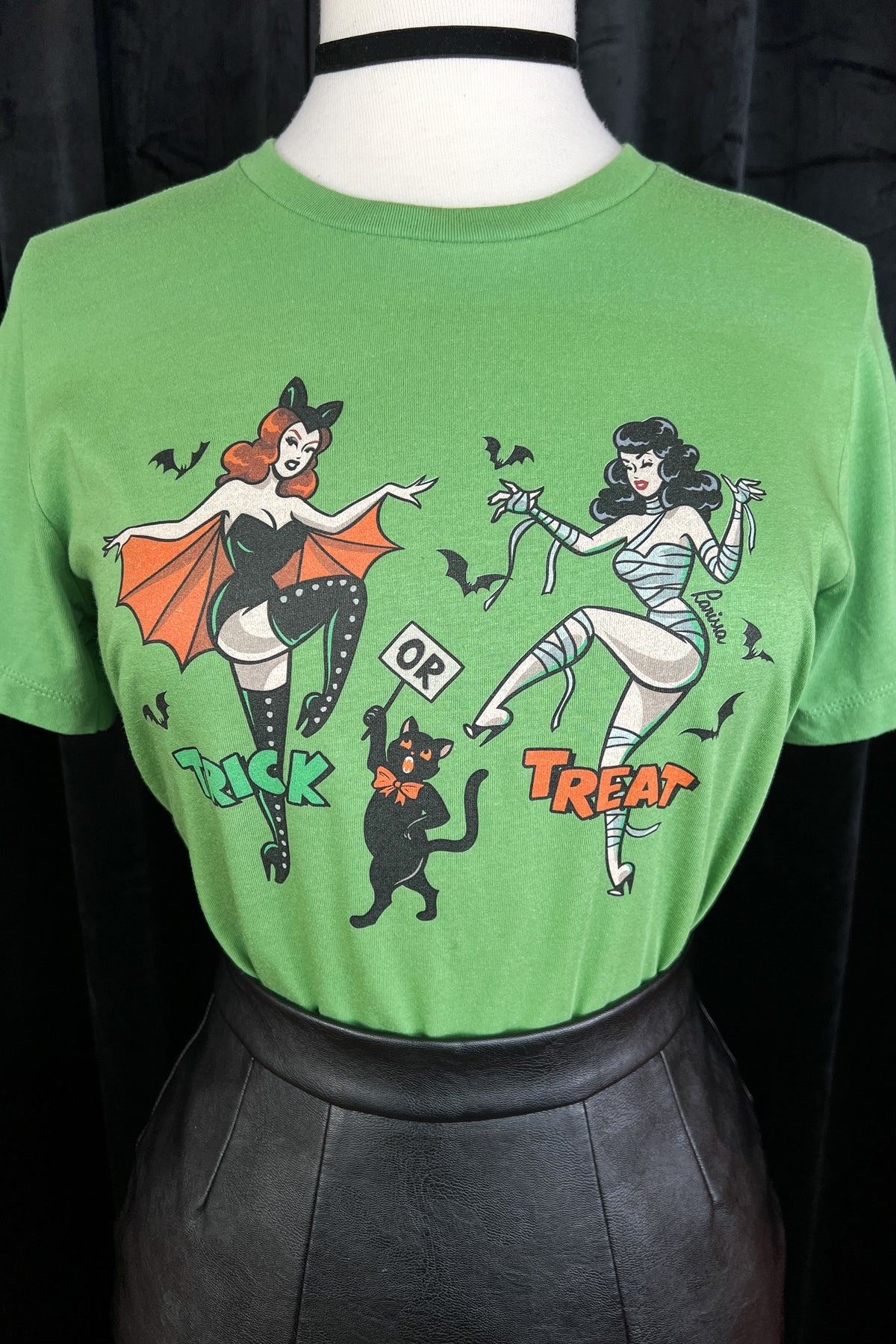 Spooky Stomp Relaxed Tee in Heather Leaf | Mischief Made