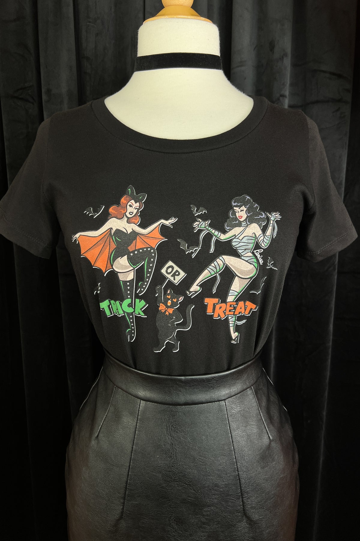 Spooky Stomp Scoop Neck Tee in Black | Mischief Made