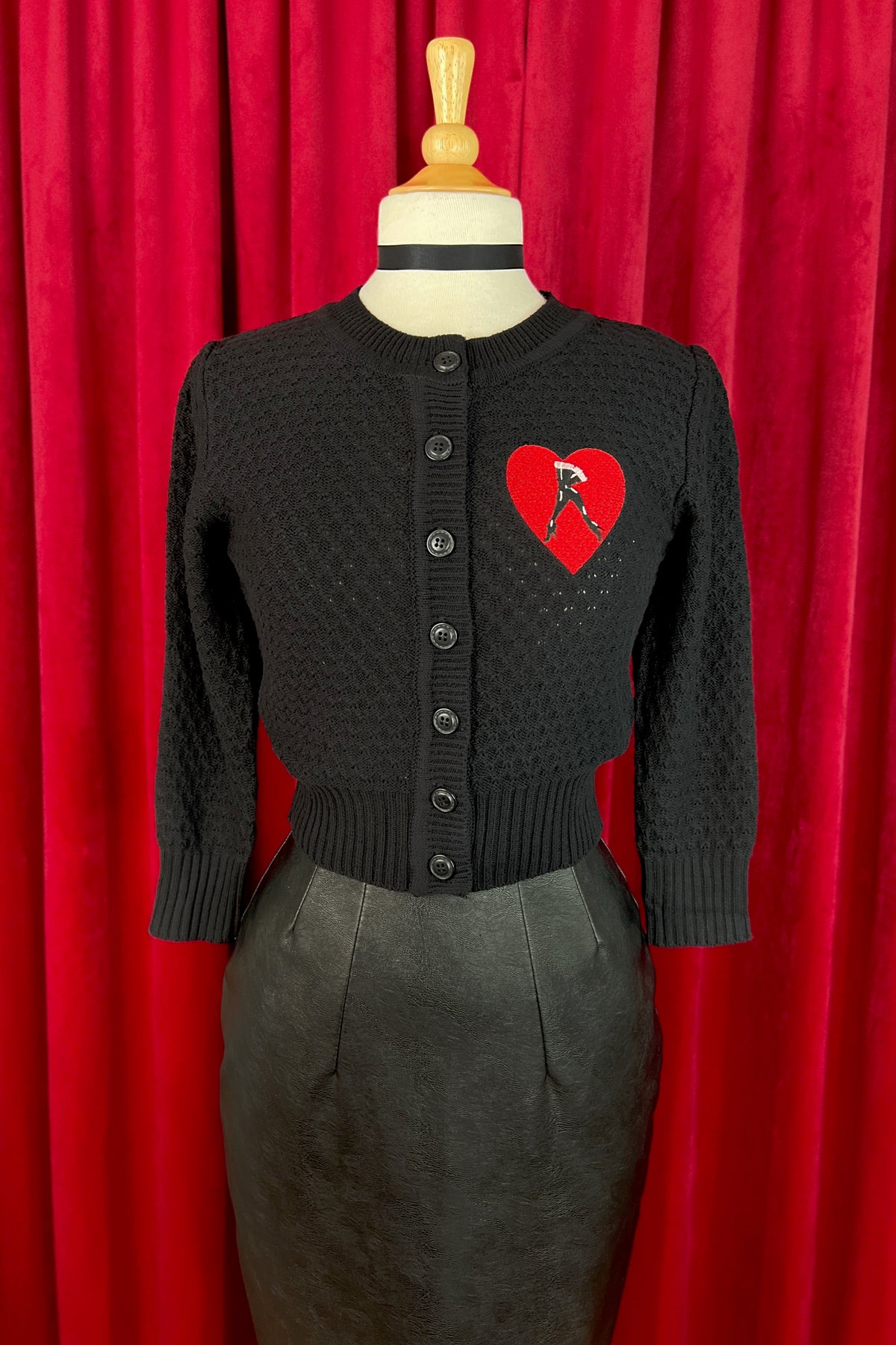 Step Into Love Cropped Cardigan in Black | Mischief Made