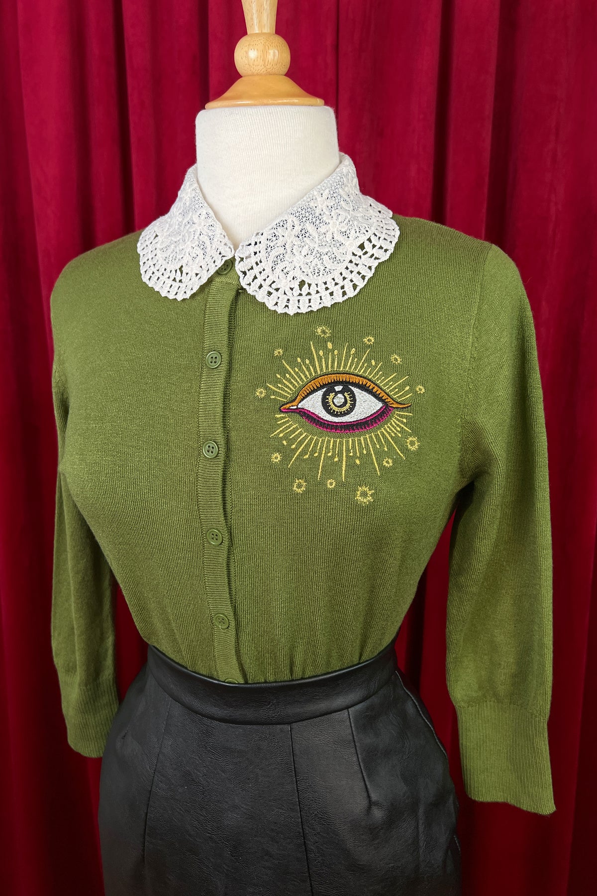 Third Eye Cardigan in Sage | Mischief Made