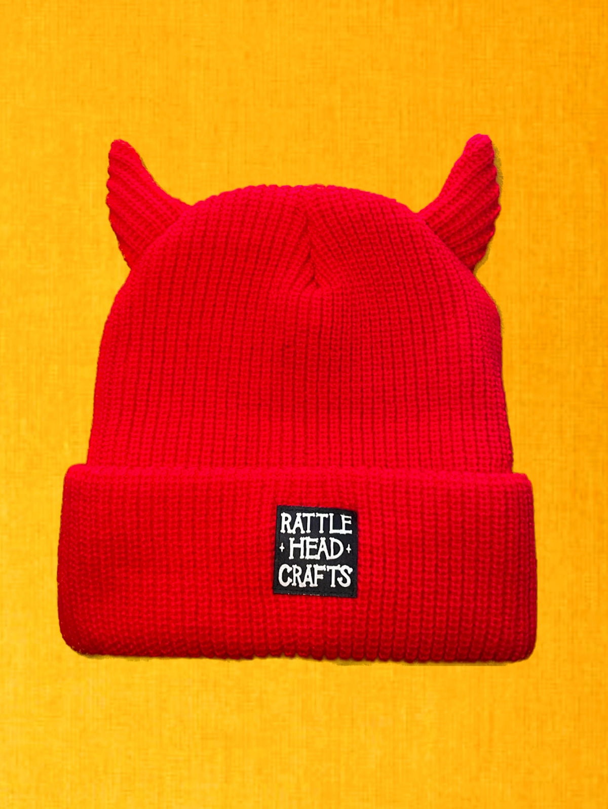 Devil Horn Beanie in Red | Mischief Made