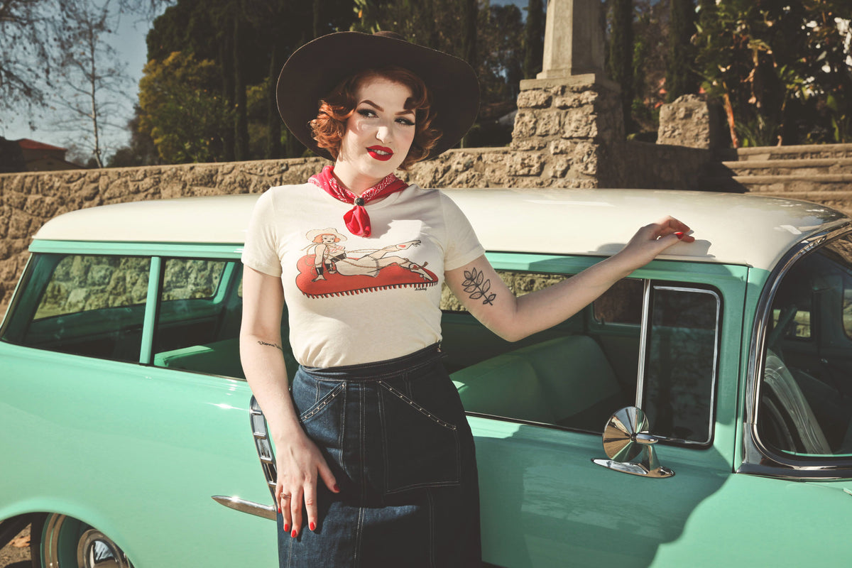 Rope you in! Fitted Tee in Ivory | Mischief Made